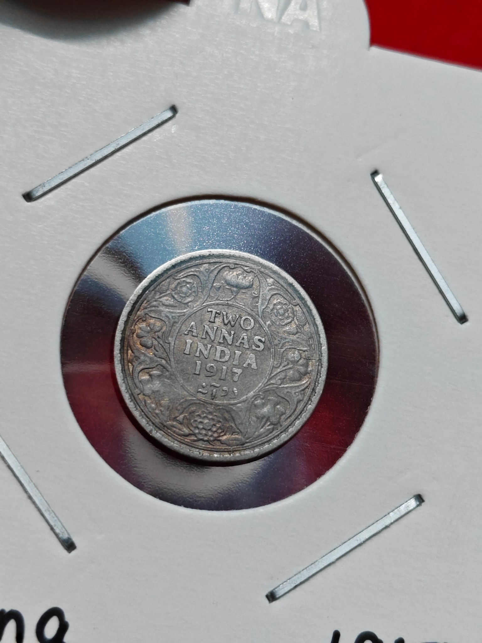 2 ANNA 1917 CALCUTTA MINT GEORGE V KING EMPEROR COIN - Coinbazzar.com