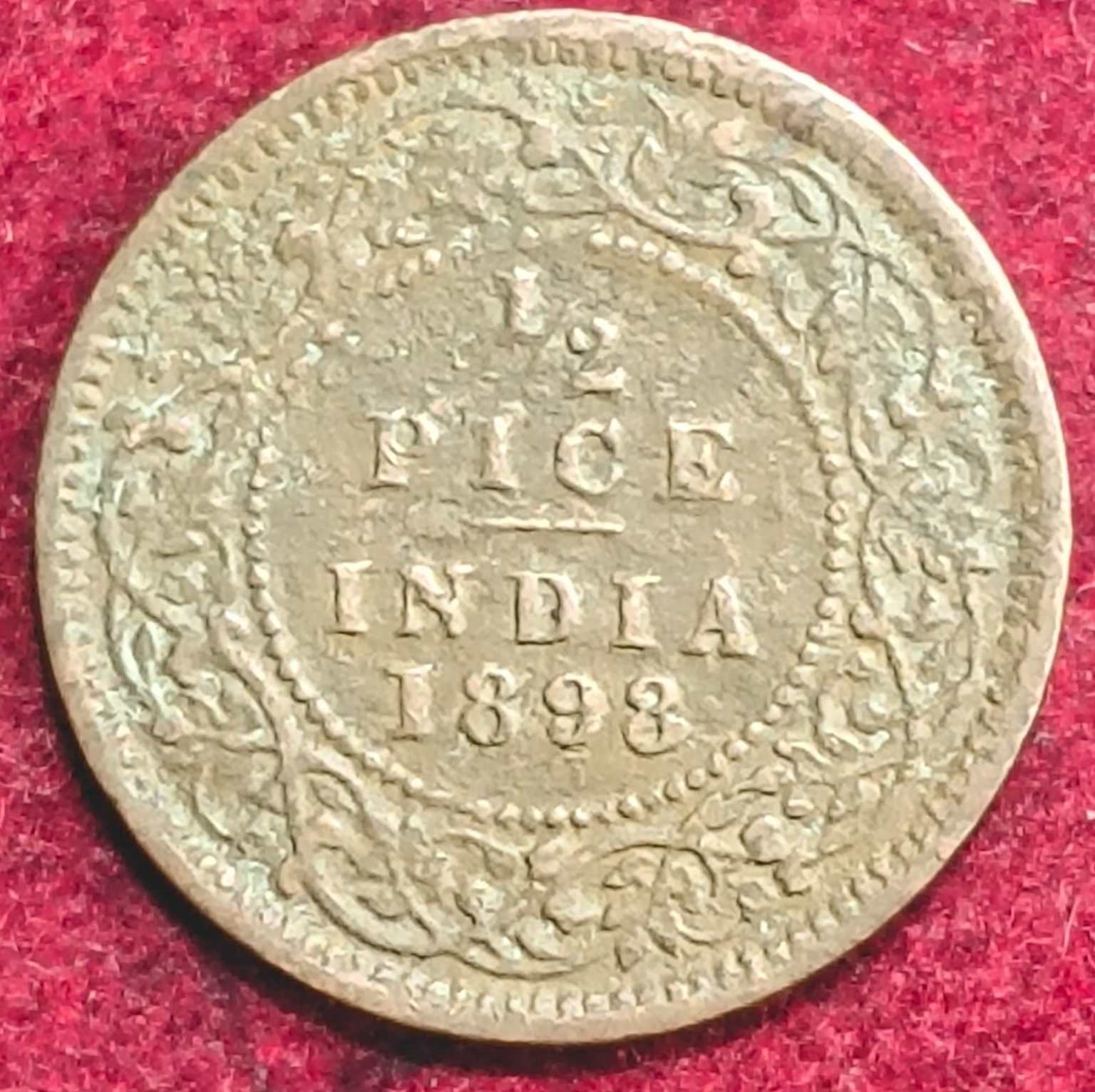 BRITISH INDIA VICTORIA 1/2 PICE 1898 RARE COIN #S-134 – Coinbazzar.com