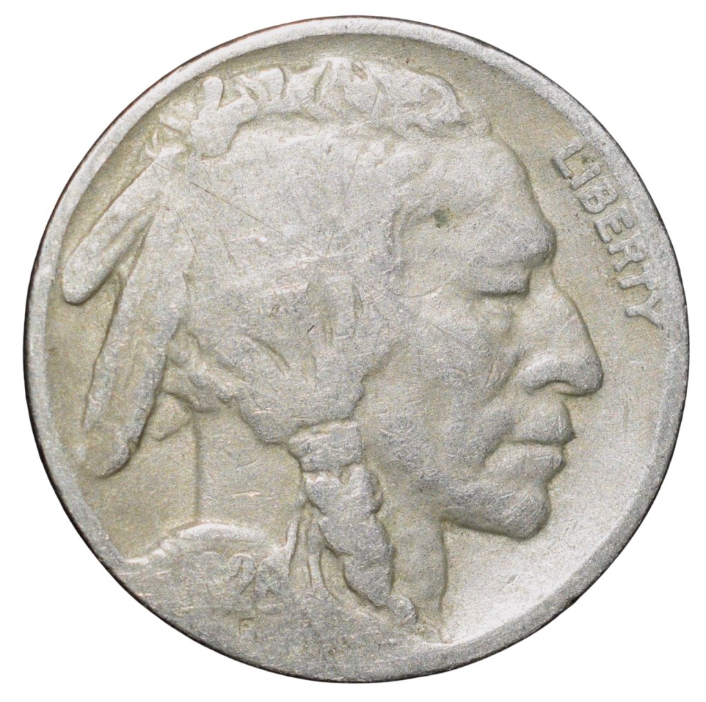 Copper-Nickel 5 Cents of USA (AD 1926) with Standing American Bison ...