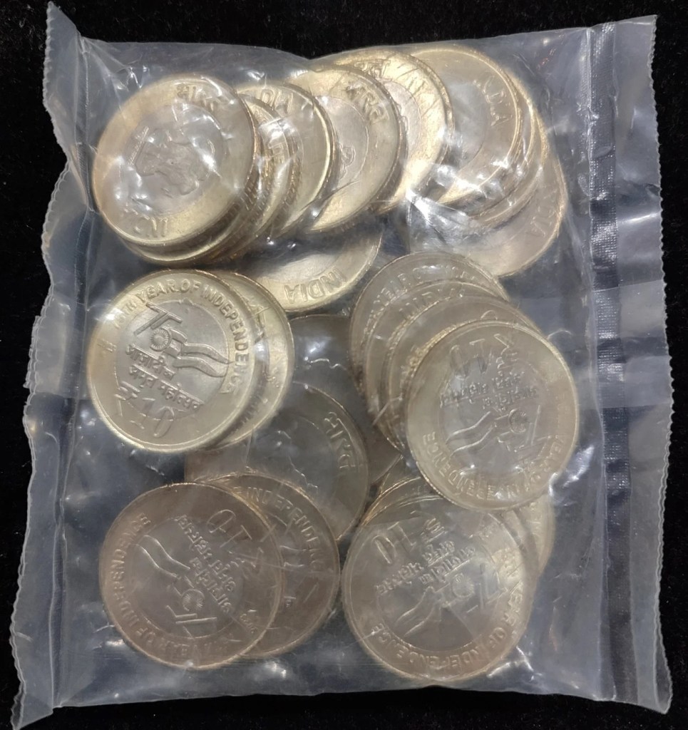 10 Rs Akam 25 Coins Packet Collectors Item - Coinbazzar.com
