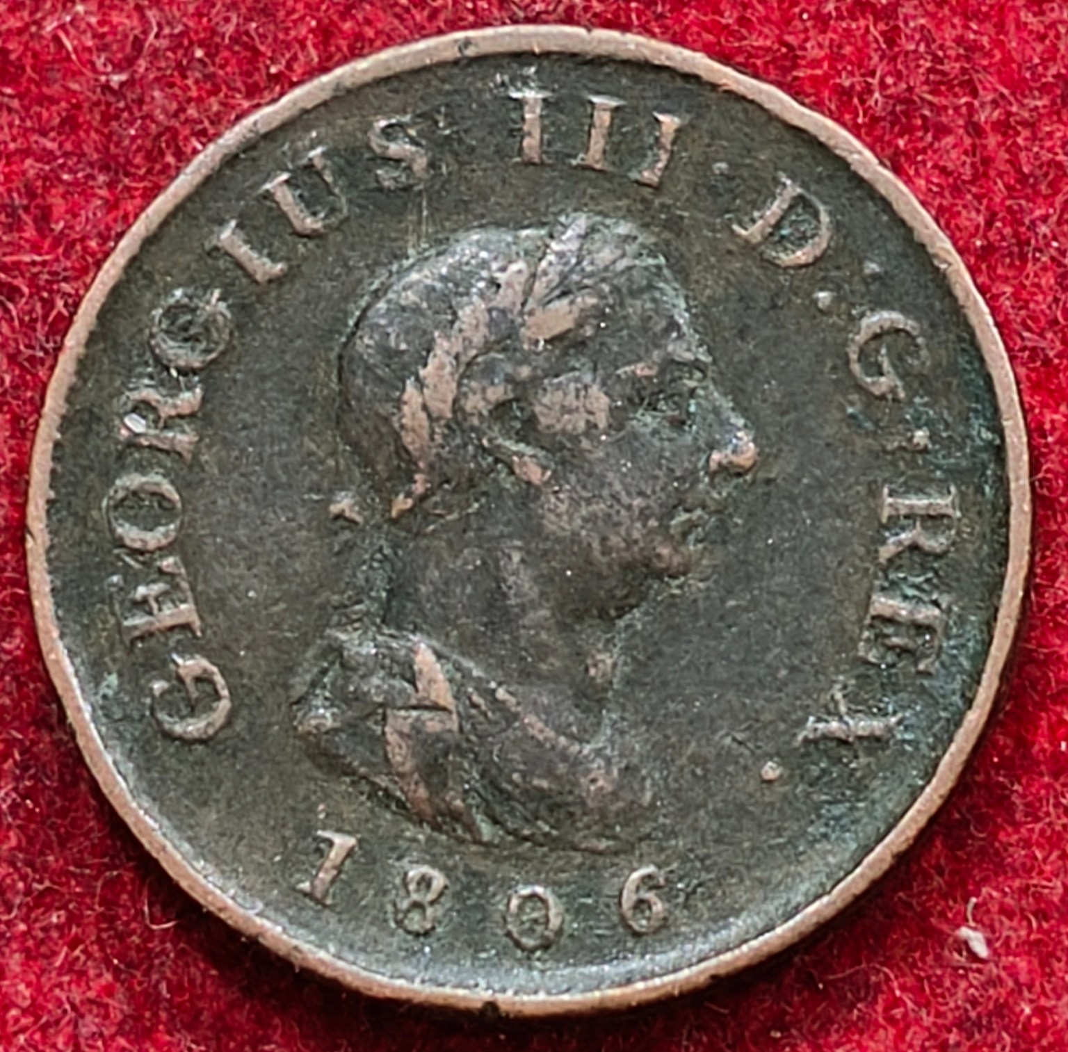 United Kingdom 1 Farthing - 1806 George III 4th issue (1⁄960) weight 4. ...