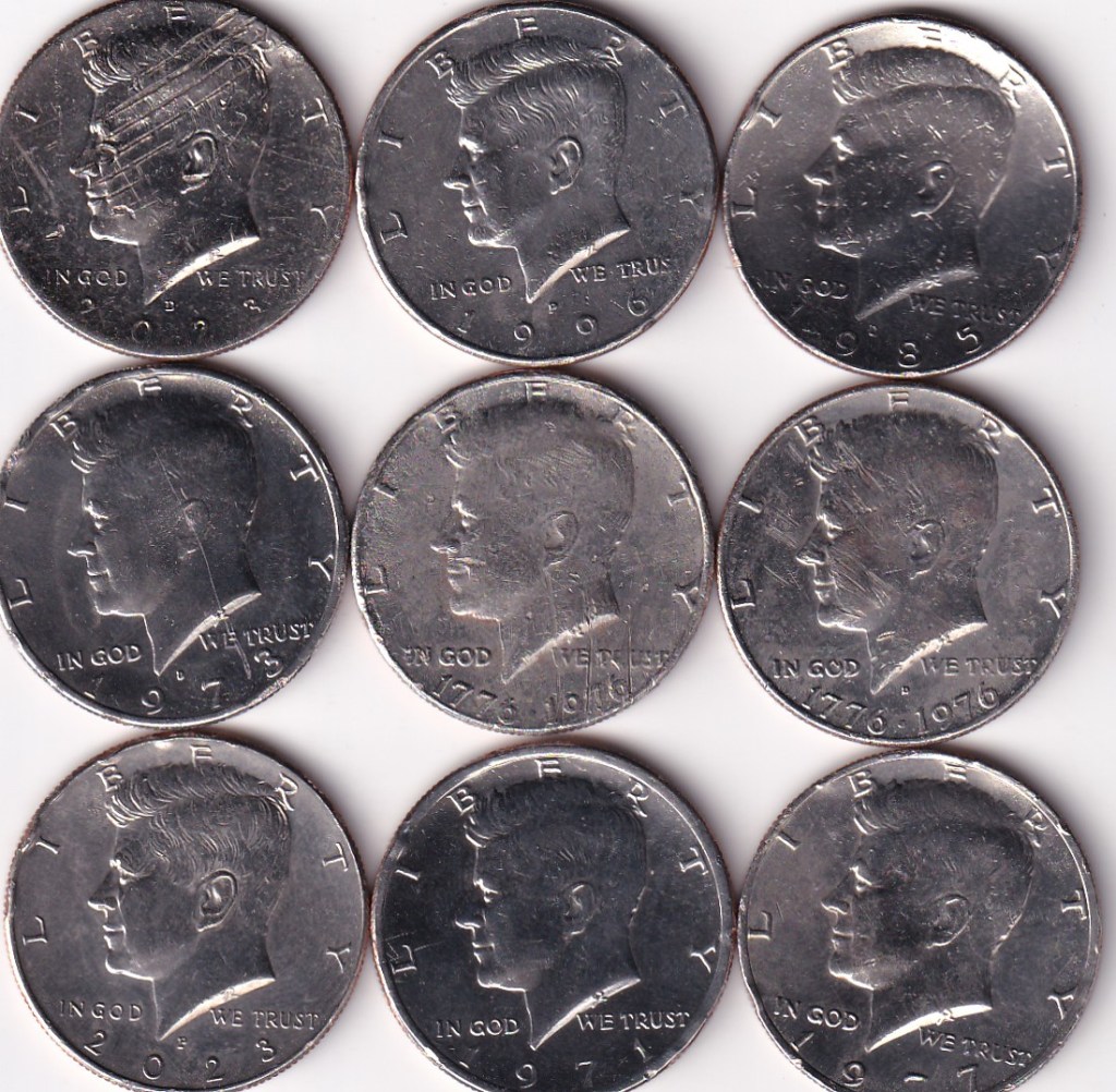 United States Of America 1/2 Dollar (9 Coin Lott) Rare Coin #I-76 ...