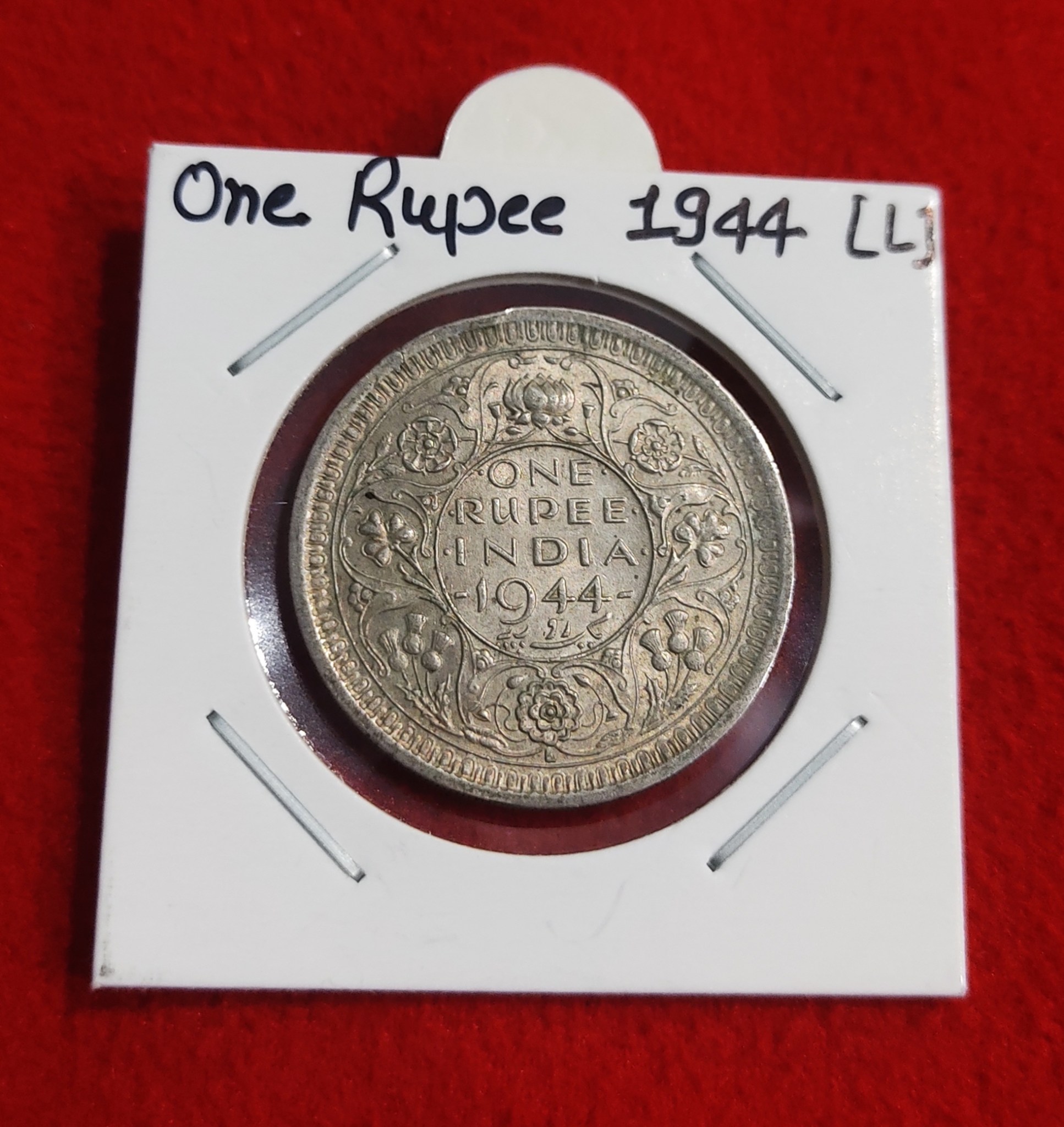 ONE RUPEE HALF SILVER COIN 1944 LAHORE MINT – Coinbazzar.com