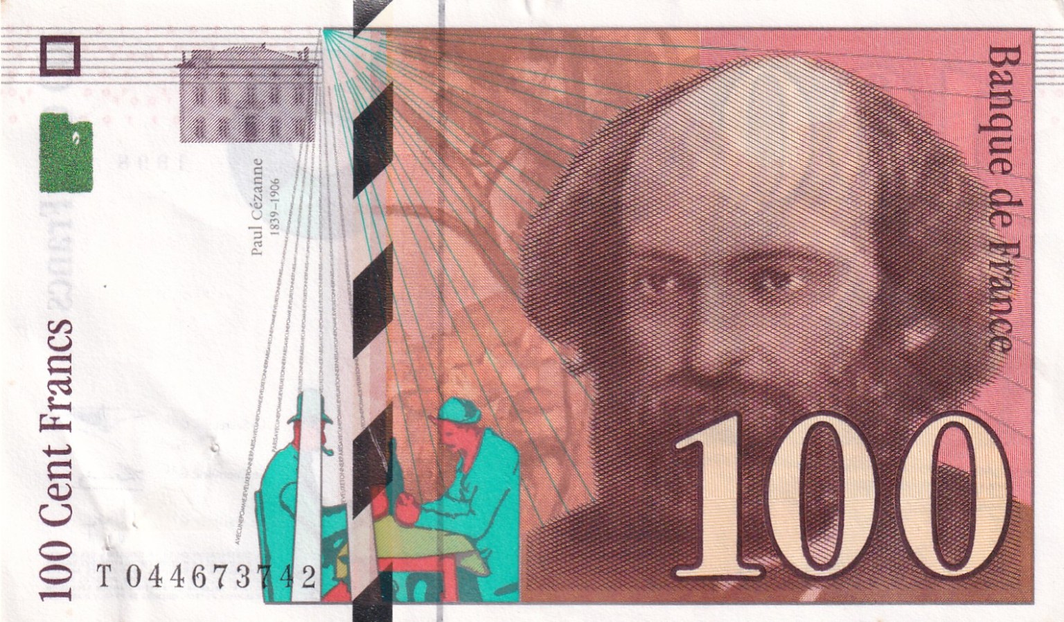 France 100 Cent Francs 1839-1906 Paul Cezanne UNC Bank Note ...