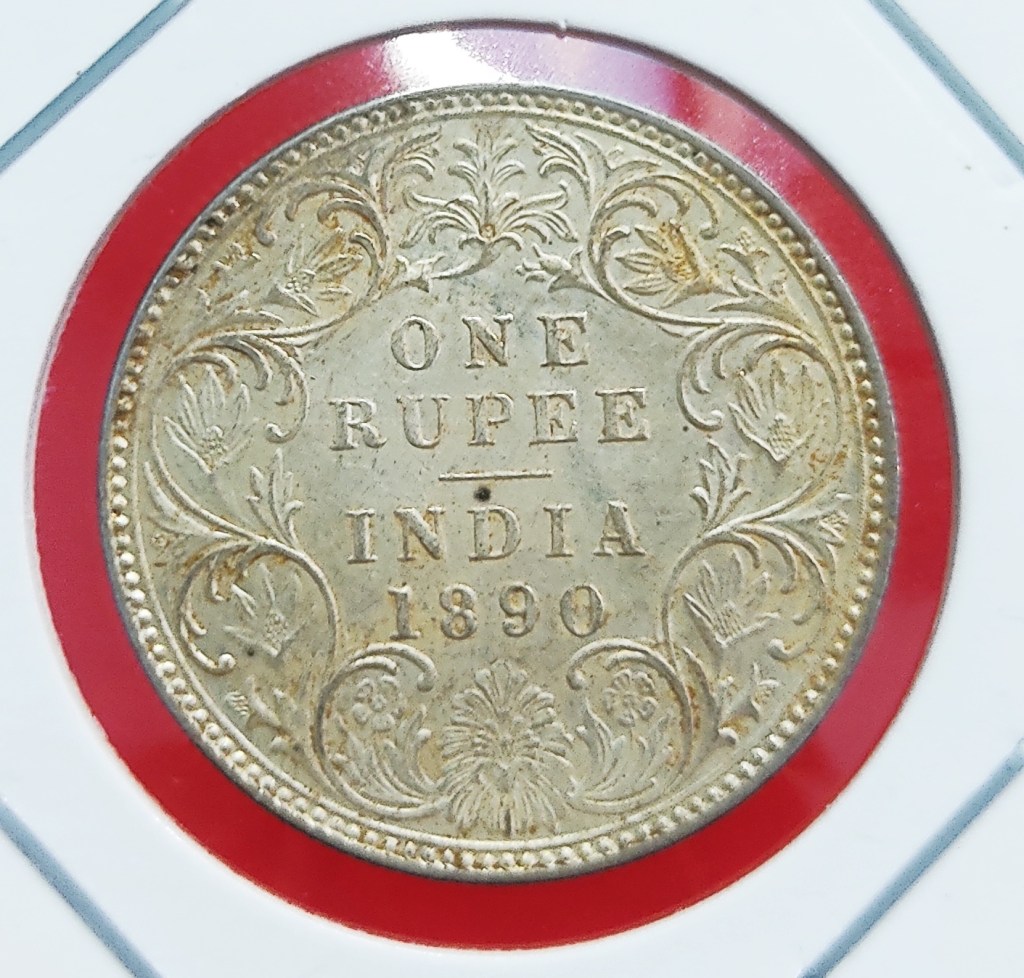 ONE RUPEE SILVER COIN VICTORIA EMPRESS 1890 BOMBAY - Coinbazzar.com