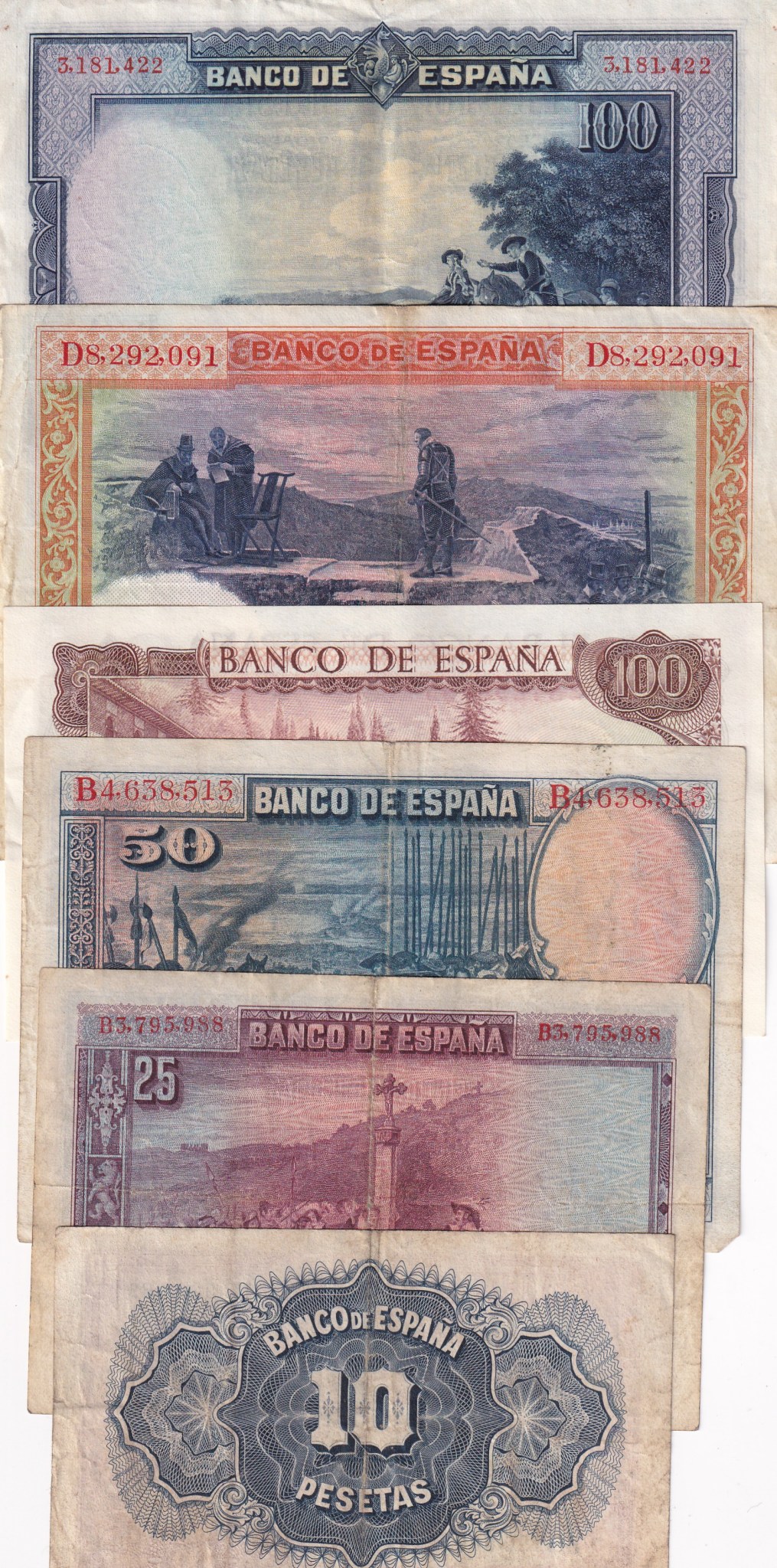 ESPAN 6 DIFFERENT OLD ISSUE BIG SIZE NOTE SET #SK-23 - Coinbazzar.com