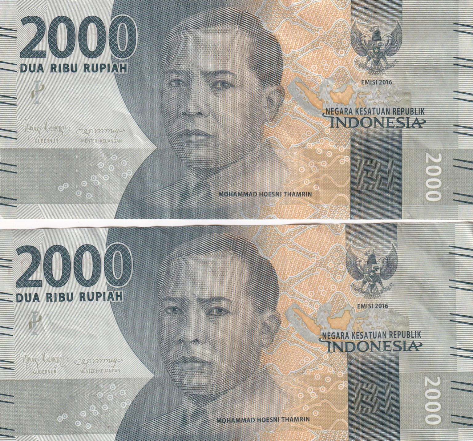 INDONESIA 2000 RUPIAH (2 PCS LOTT) RARE NOTE - Coinbazzar.com