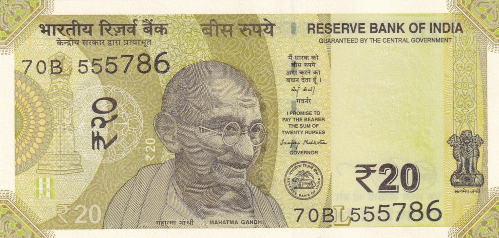 555786 Fancy Number 20 Rupees Governor Sanjay Malhotra Rare UNC Note ...