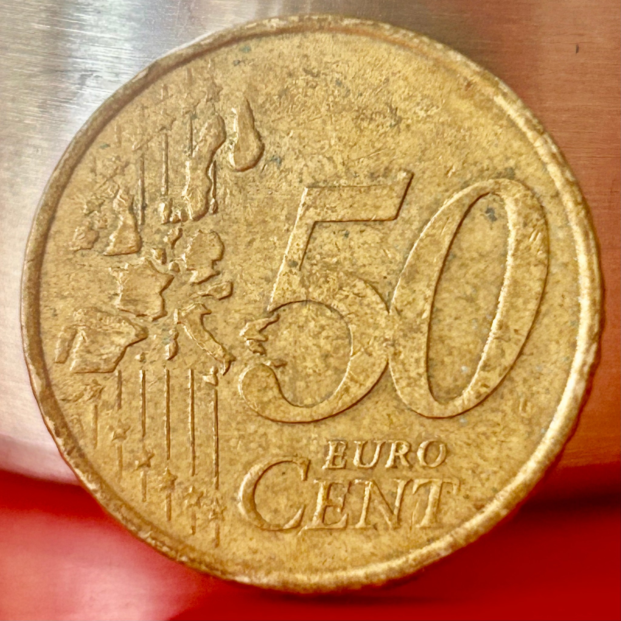 Rare France 50 EURO Cent 1999 1st Map Pierre Rodier Mint Metal Nordic ...
