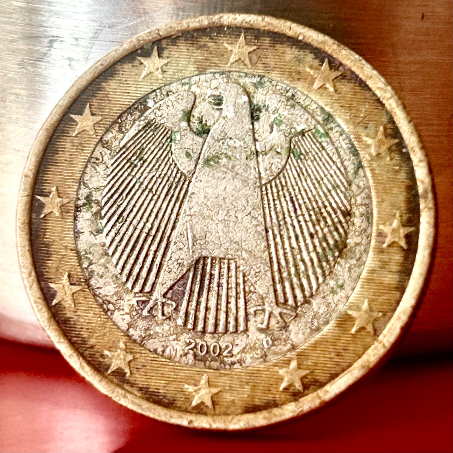 Rare Germany 1 EURO 2002 D Mark Munich Mint of Germany 1st Map Coin ...