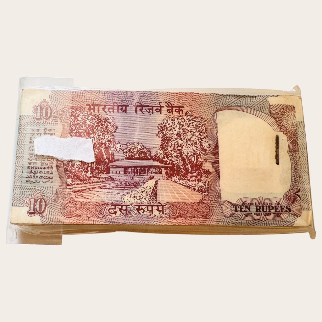 Rs 10 Shalimar Garden Venkataraman Issue Serial Bundle Unique and Rare ...