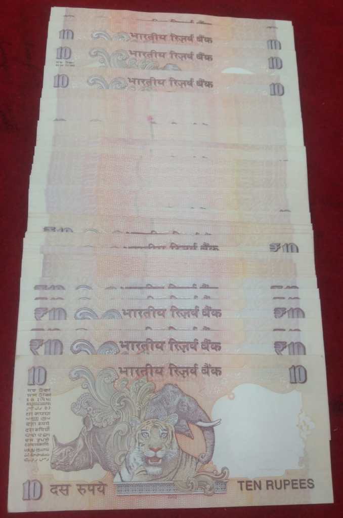 95 Pcs Star Note Old Issue 10 Rupees (95 Pcs Lott) - Coinbazzar.com