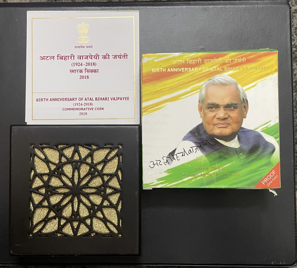 India, Atal Bihari Vajpayee, Rs. 100, 2018, KM #481, Proof set, Mumbai ...