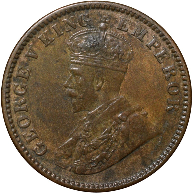 Bronze 1/4 Anna of George V (AD1934) of Calcutta Mint - Coinbazzar.com