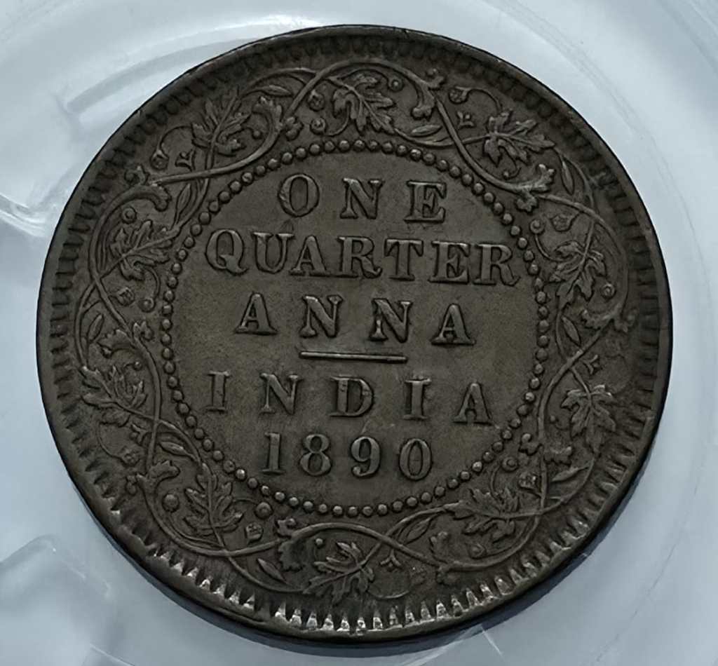 British India One Quarter Anna 1890 Copper Coin – Coinbazzar.com