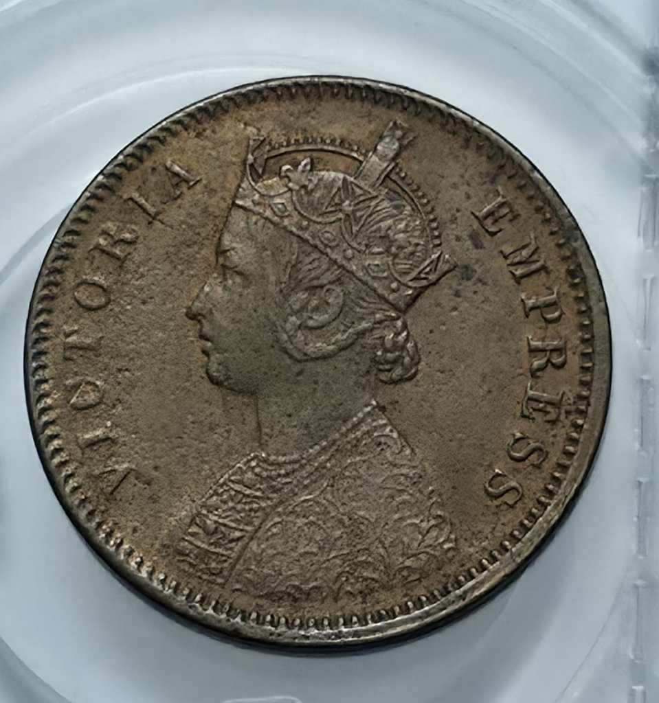 British India One Quarter Anna 1882 Copper Coin - Coinbazzar.com