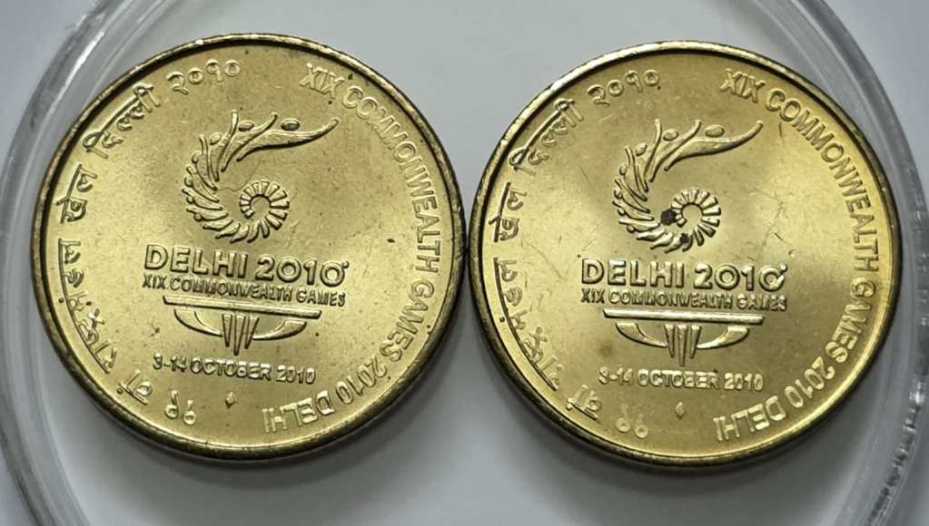 5 Rs Delhi 2010 Common Wealth Games Nickel Coin UNC - Coinbazzar.com