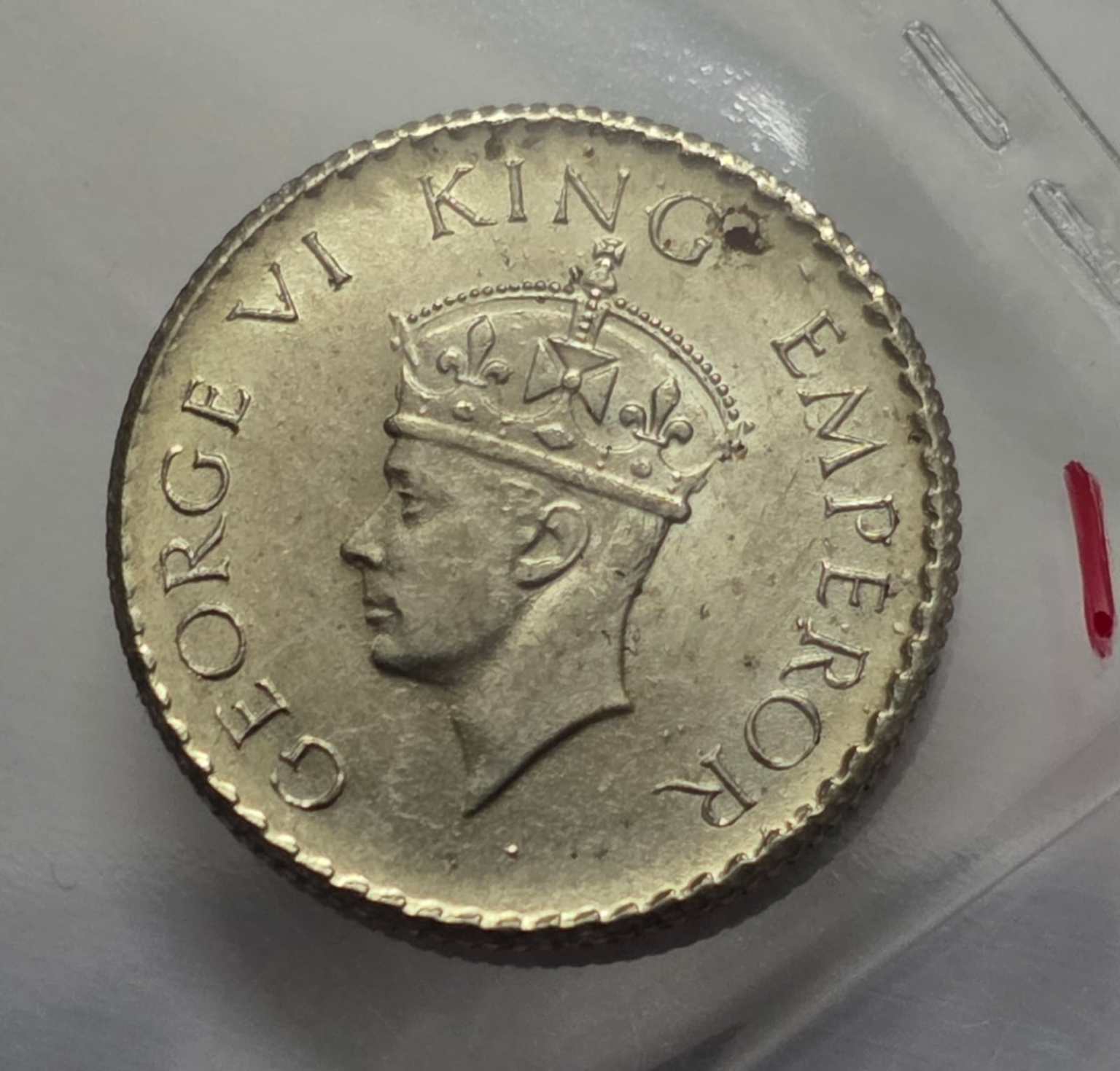 British India George VI 1/4 Rupee 1940 Silver Coin BUNC - Coinbazzar.com