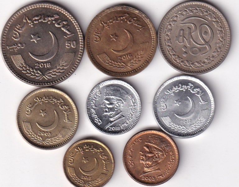 8 Pcs Unc Pakistan Commemorative Coin Set#I-163 - Coinbazzar.com