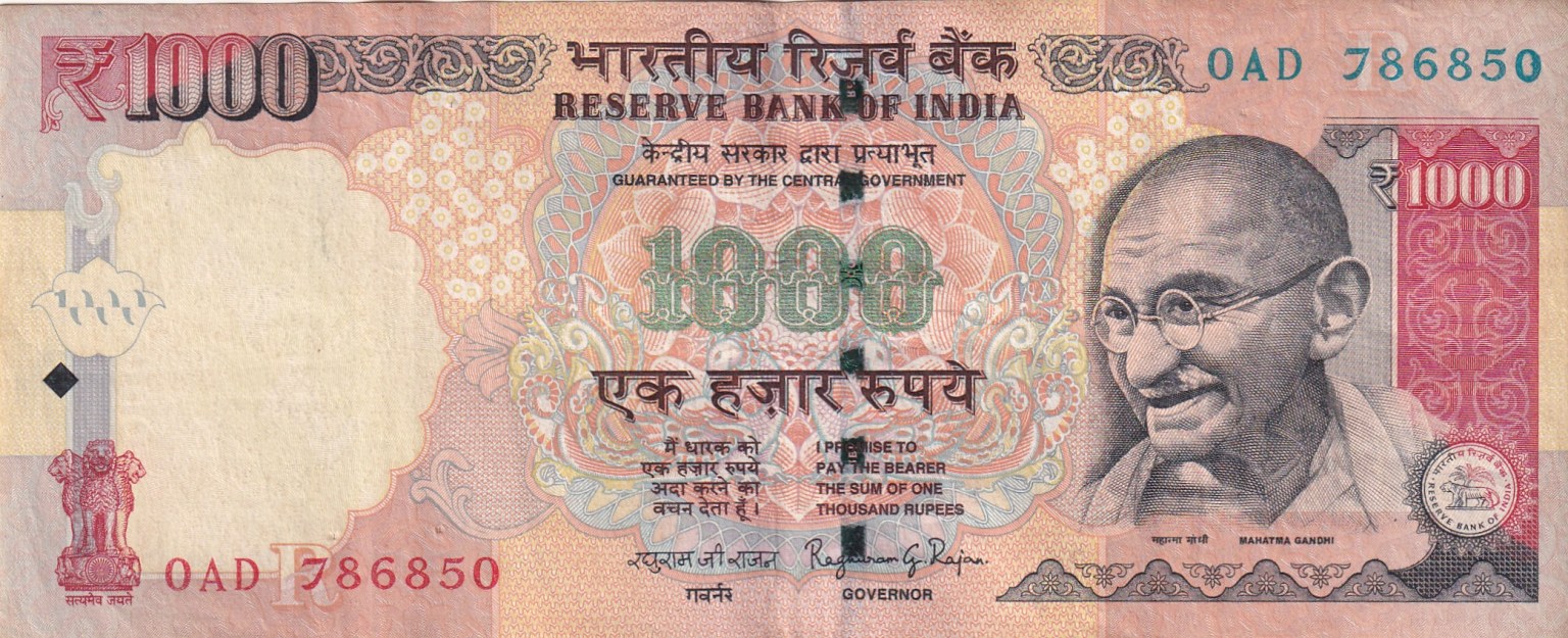 STARTING 786 FANCY NUMBER OLD ISSUE 1000 RUPEES GOVERNOR RAGHURAM RAJAN ...