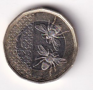 United Kingdom 1 Pound 2023 Charles III Honey Bees Bimetallic Coin #I ...