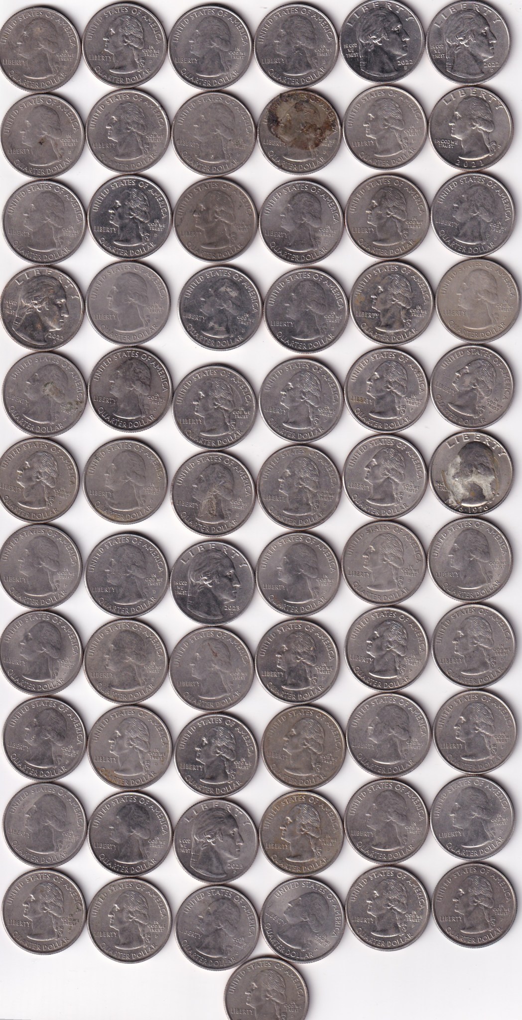 67 Different America Commemorative Quarter Dollar Coin Set #D-7 ...
