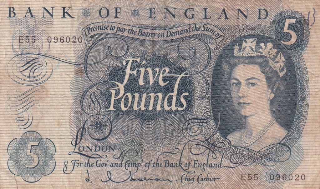 ENGLAND FIVE POUNDS BANK NOTE – Coinbazzar.com