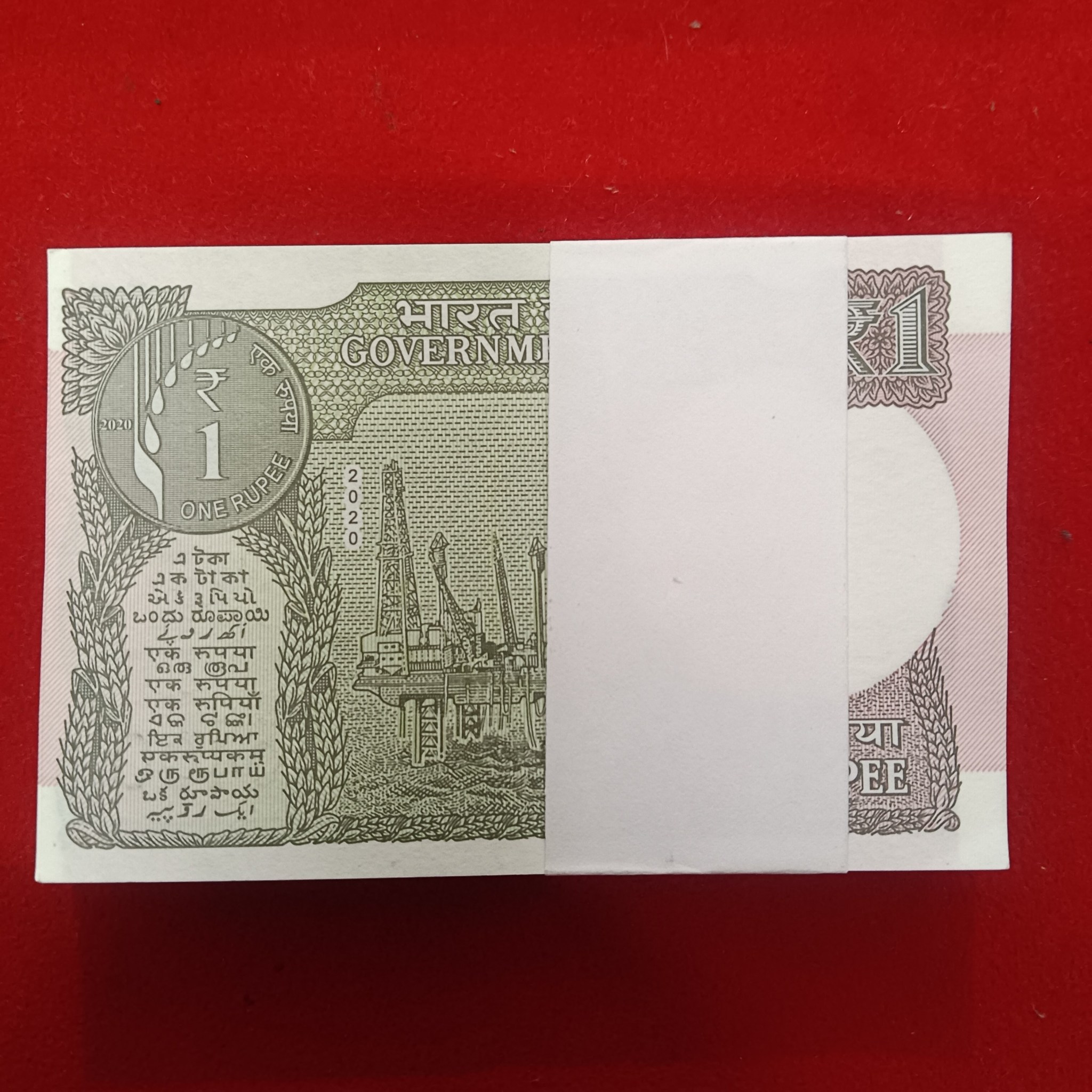 One Rs Rare Full Bundle Finance Secretary Atanu Chakraborty Year 2020 ...