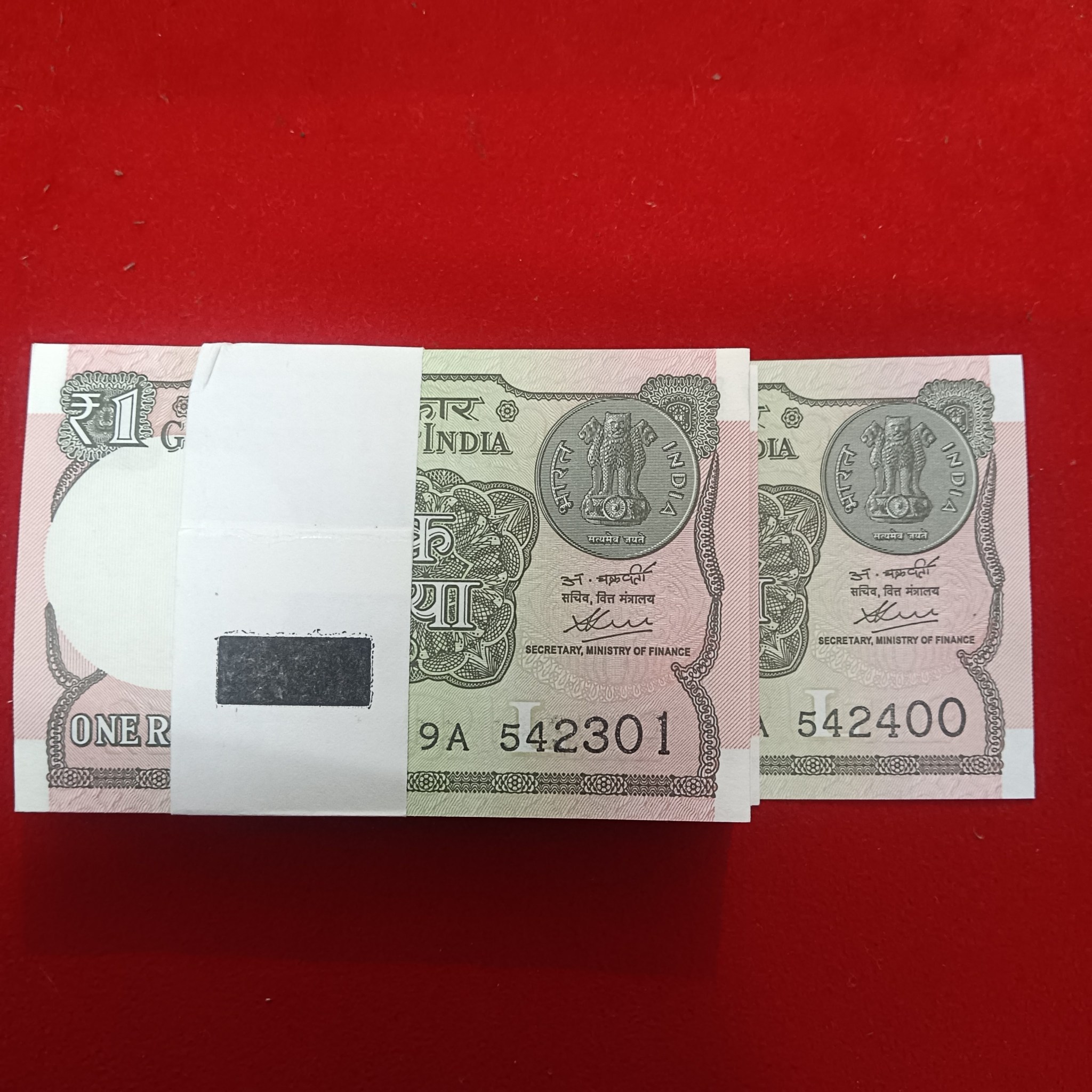 One Rs Rare Full Bundle Finance Secretary Atanu Chakraborty Year 2020 ...