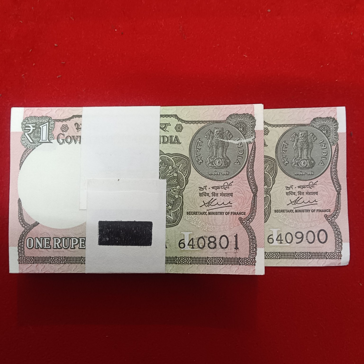 One Rs Rare Full Bundle Finance Secretary Atanu Chakraborty Year 2020 ...