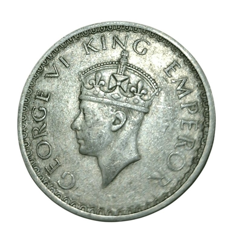 British India Silver 1/2 HALF RUPEE Year 1941 King GEORGE-VI in ...