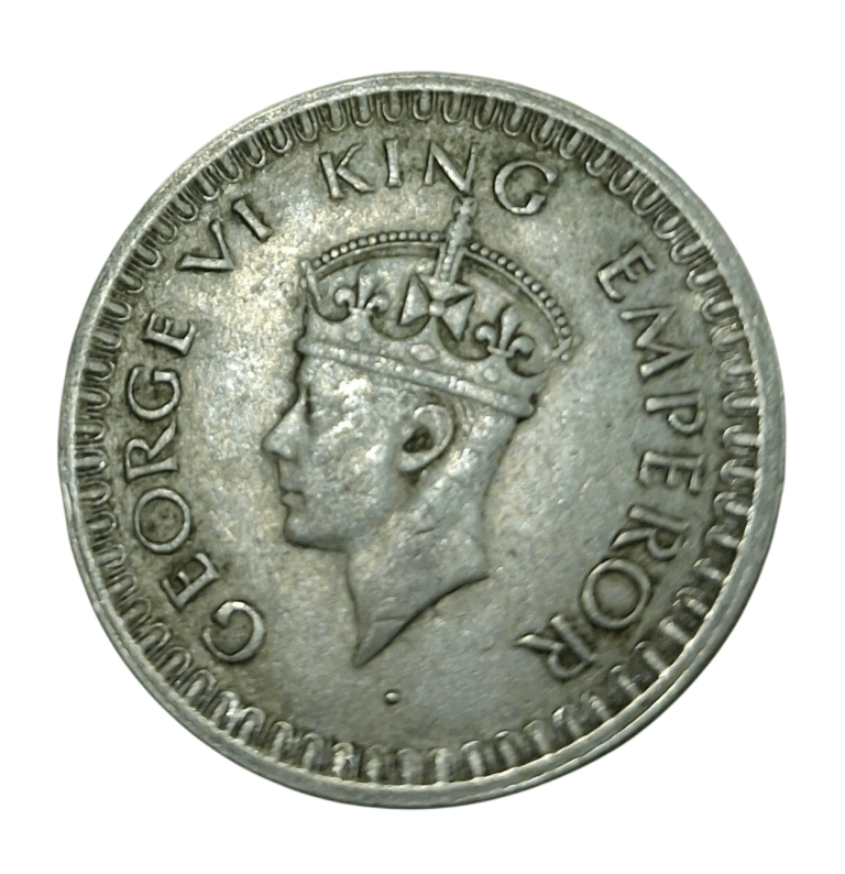 British India Silver 1/2 HALF RUPEE Year 1942 King GEORGE-VI in ...
