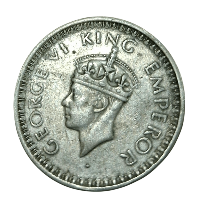 British India Silver 1/2 HALF RUPEE Year 1945 (L) LAHORE Mint King ...