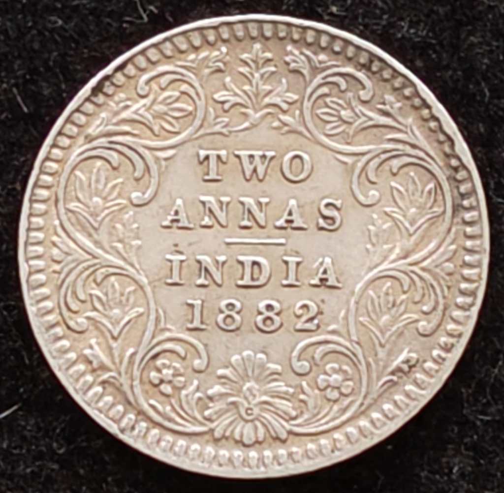 British India Two Anna -1882 Victoria Rare High Grade Coin #I-141 ...