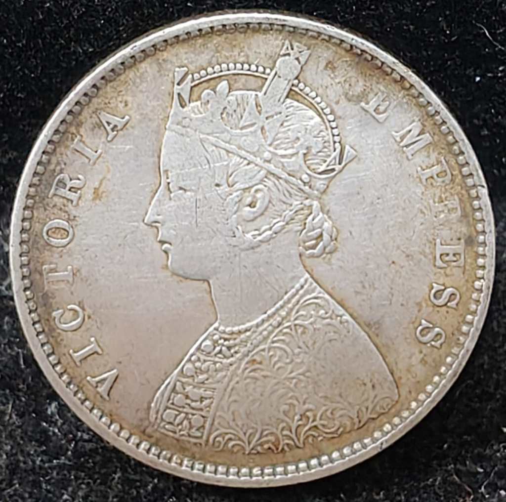 1893 Rare Dates 1/2 Ruppes Silver Coin British India Victoria Coin # I ...