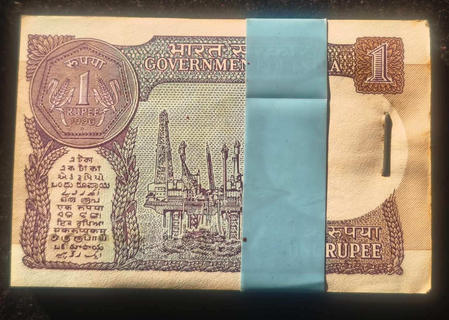 1 RUPEES 1990 GOVERNOR BIMAL JALAN RARE UNC SERIAL PACKET WITH FANCY ...