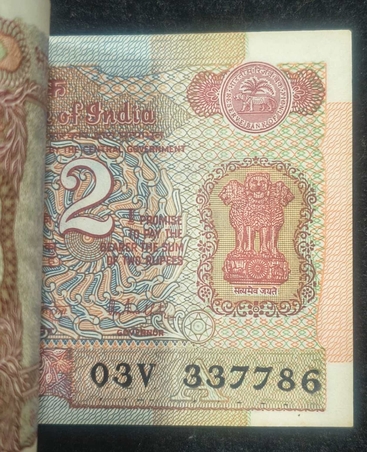 2 RUPEES SATELLITE ISSUE GOVERNOR R.N.MALHOTRA RARE GEM UNC SERIAL ...