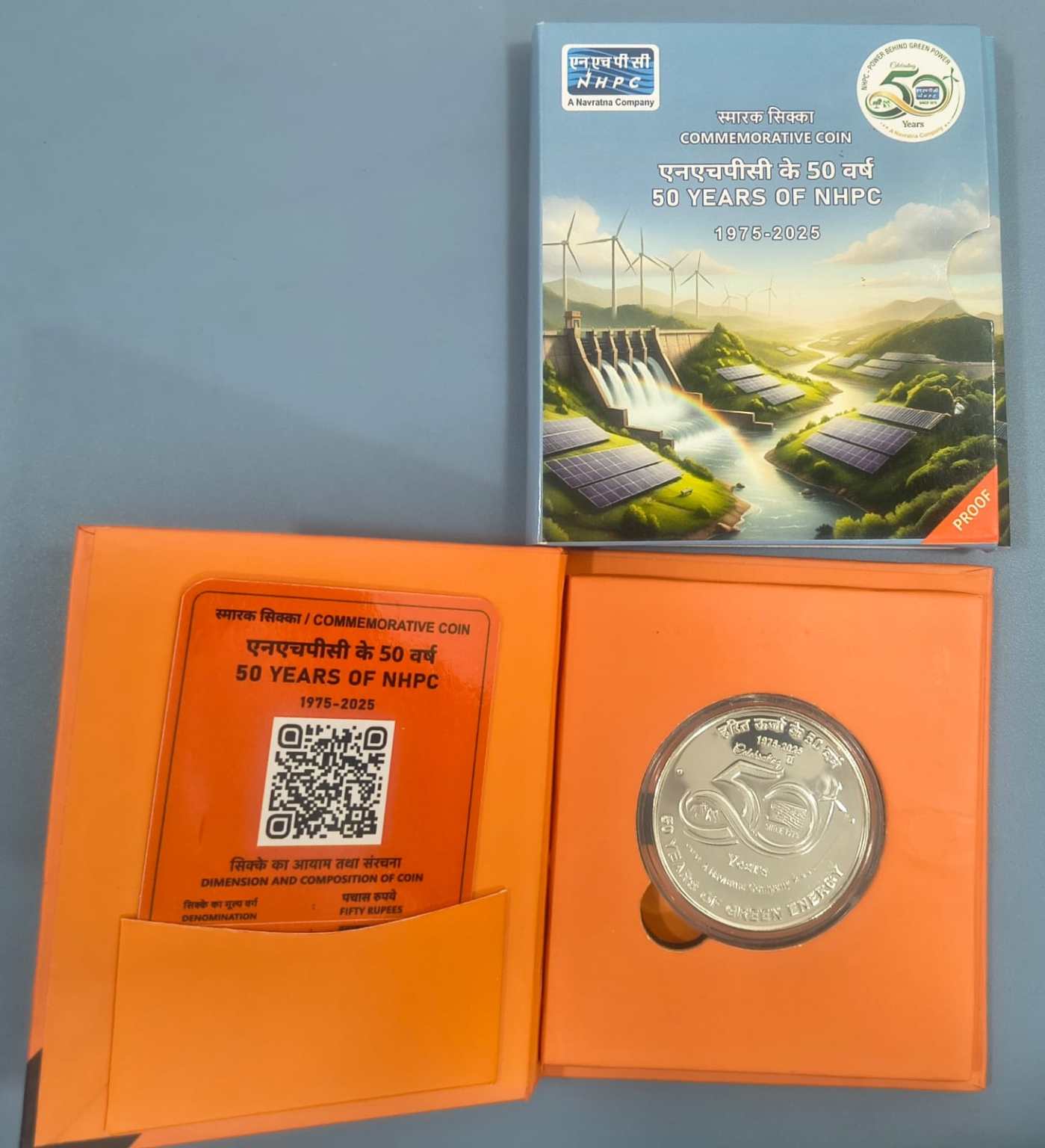 50 Years of NHPC 1975-2025 Rare Coin Proof set [BOOKLET] - Coinbazzar.com