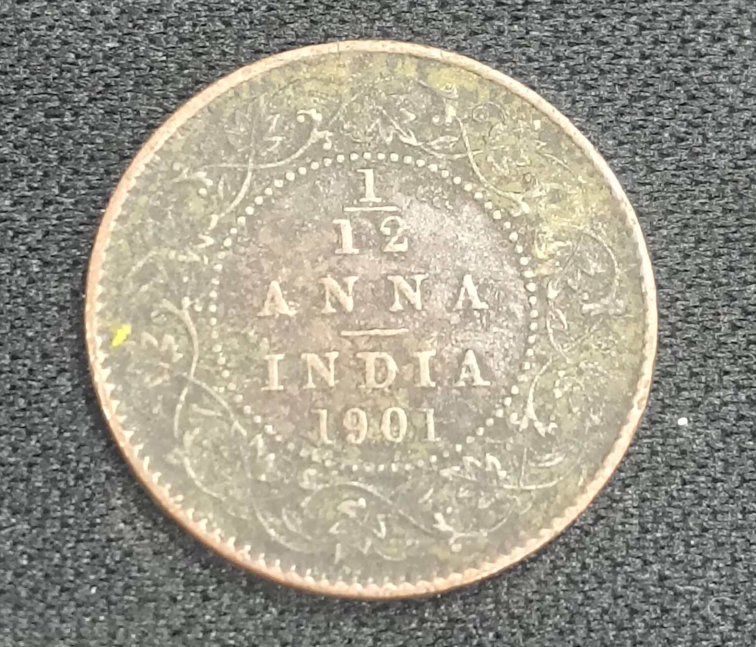 British 1⁄12 Anna 1901 Victoria Rare Coin # I-269 - Coinbazzar.com