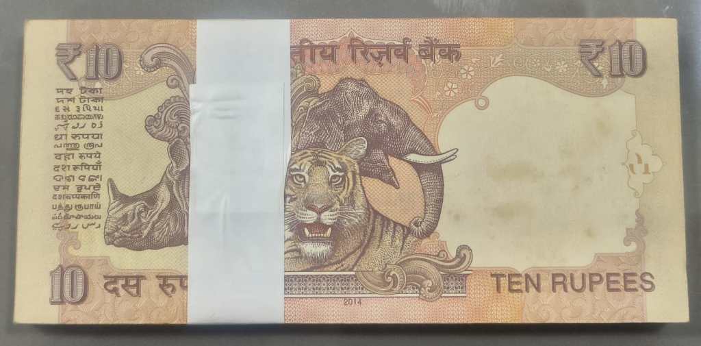 10 RUPEES (R INSERT 2014) GOVERNOR RAGHURAM G. RAJAN RARE SERIAL PACKET ...