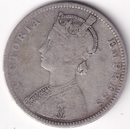 1886 One Rupee Victoria Empress Silver Coin British India Rare ...