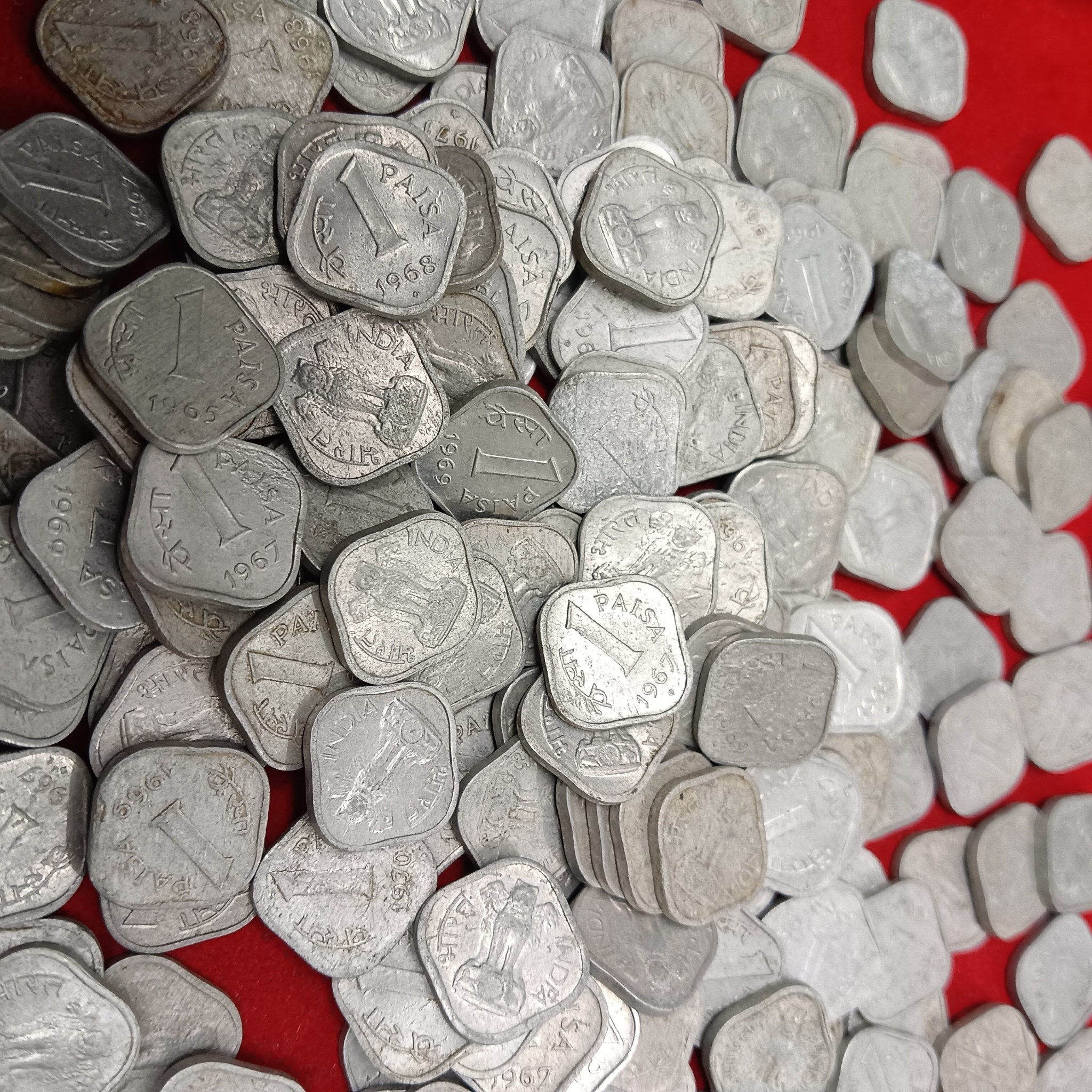 One Paise Aluminium Coins Mix Years Mix Mints 100 Pcs Given ...