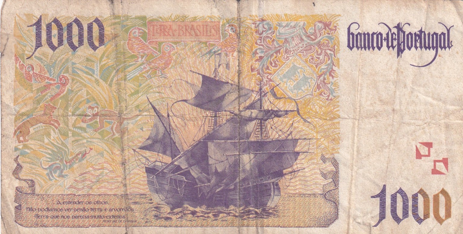 Portugal 1000 Escudos Rare Note #B2 - Coinbazzar.com
