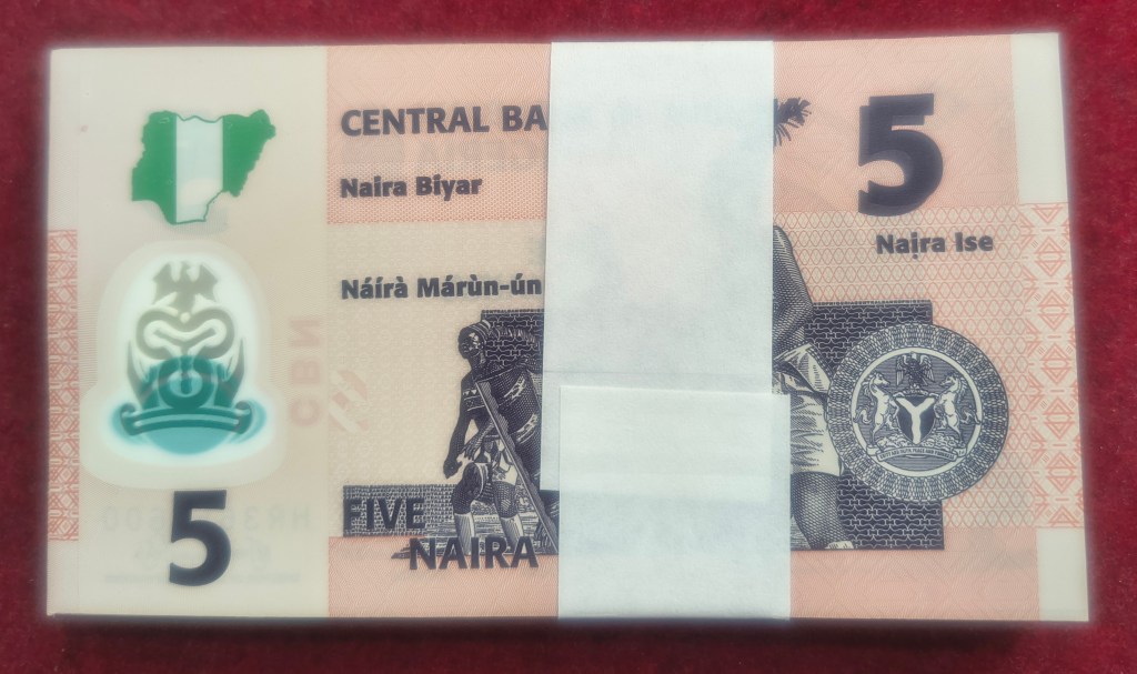 Nigeria 5 Naira UNC Polymer (100 Note) Serial Packet – Coinbazzar.com