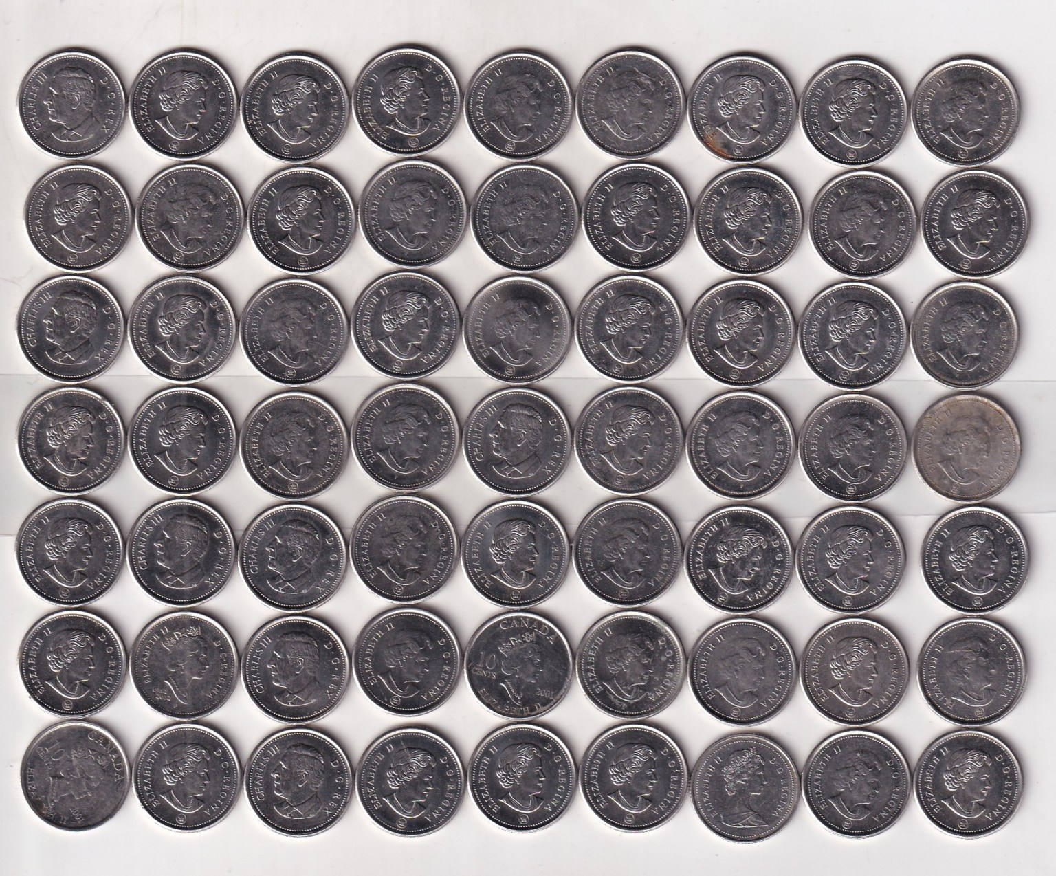 63 pcs Canada 10 Cent Rare (63 Coin) Set #Z-407 – Coinbazzar.com